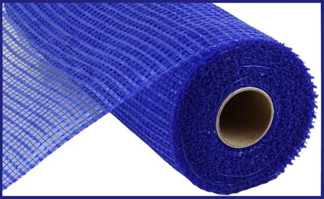Royal Blue Horizontal Wide Stripe Mesh 10 Inch X 10 Yards, Wreath Mesh ...