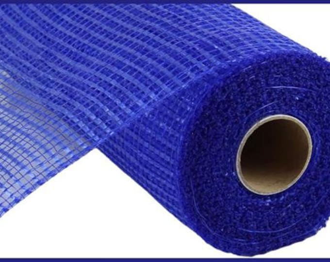 Royal Blue Horizontal Wide Stripe Mesh 10 Inch X 10 Yards, Wreath Mesh ...