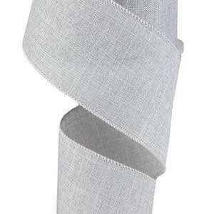 Light Grey Royal Burlap Wired Ribbon, Wreath Ribbon, Wreath Supplies, 2 ...