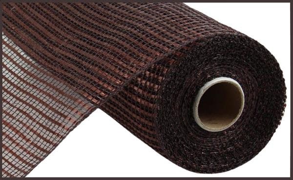 Dark Brown Horizontal Wide Stripe Mesh 10" X 10 Yards, Wreath Supplies ...