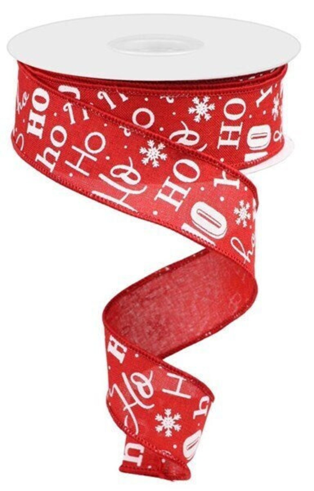 Snowflakes Hohoho Red/white Royal Wired Ribbon 1.5 X 10 Yard Ribbon ...