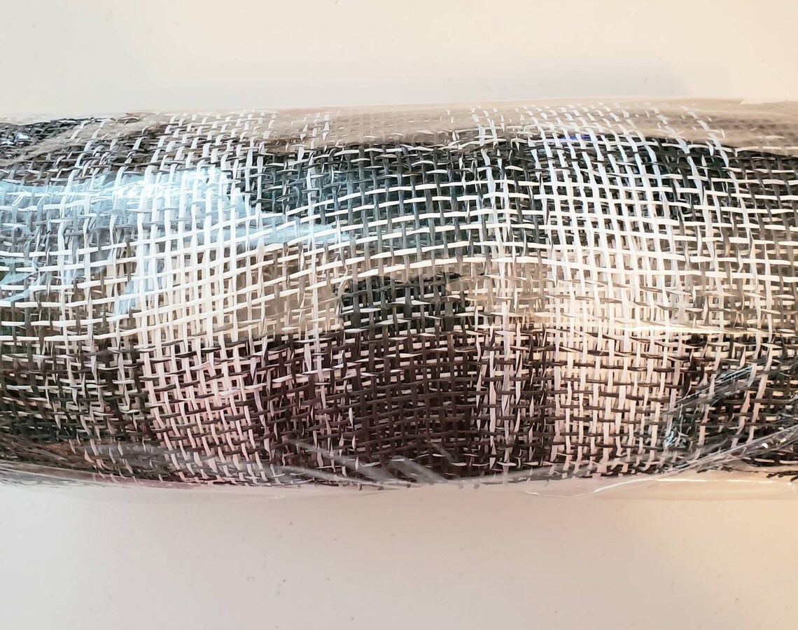 Check Poly Burlap Mesh Black/white 10 Inch Black and White - Etsy