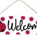 Ladybug Wreath Sign, Polka Dot Ladybug Wreath Sign, Wreath Attachment ...