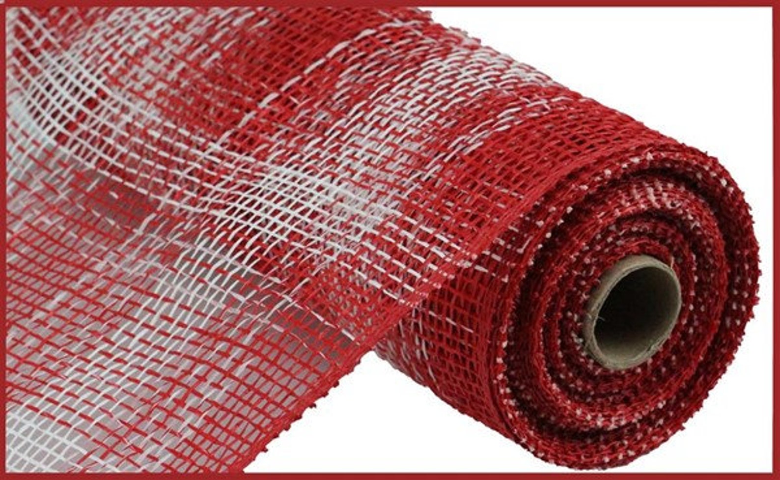Check Poly Burlap Mesh Red/white 10 Inch Red and White Mesh - Etsy