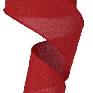 Red Royal Burlap Wired Ribbon Red Ribbon 2.5 X 10 - Etsy