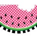 Metal Watermelon Wreath Sign, Metal Embossed Gingham Watermelon Slice ...