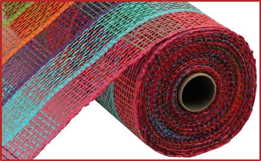 Poly Burlap Rainbow Mesh Fuchsia/turquoise/purple/orange/green/red ...