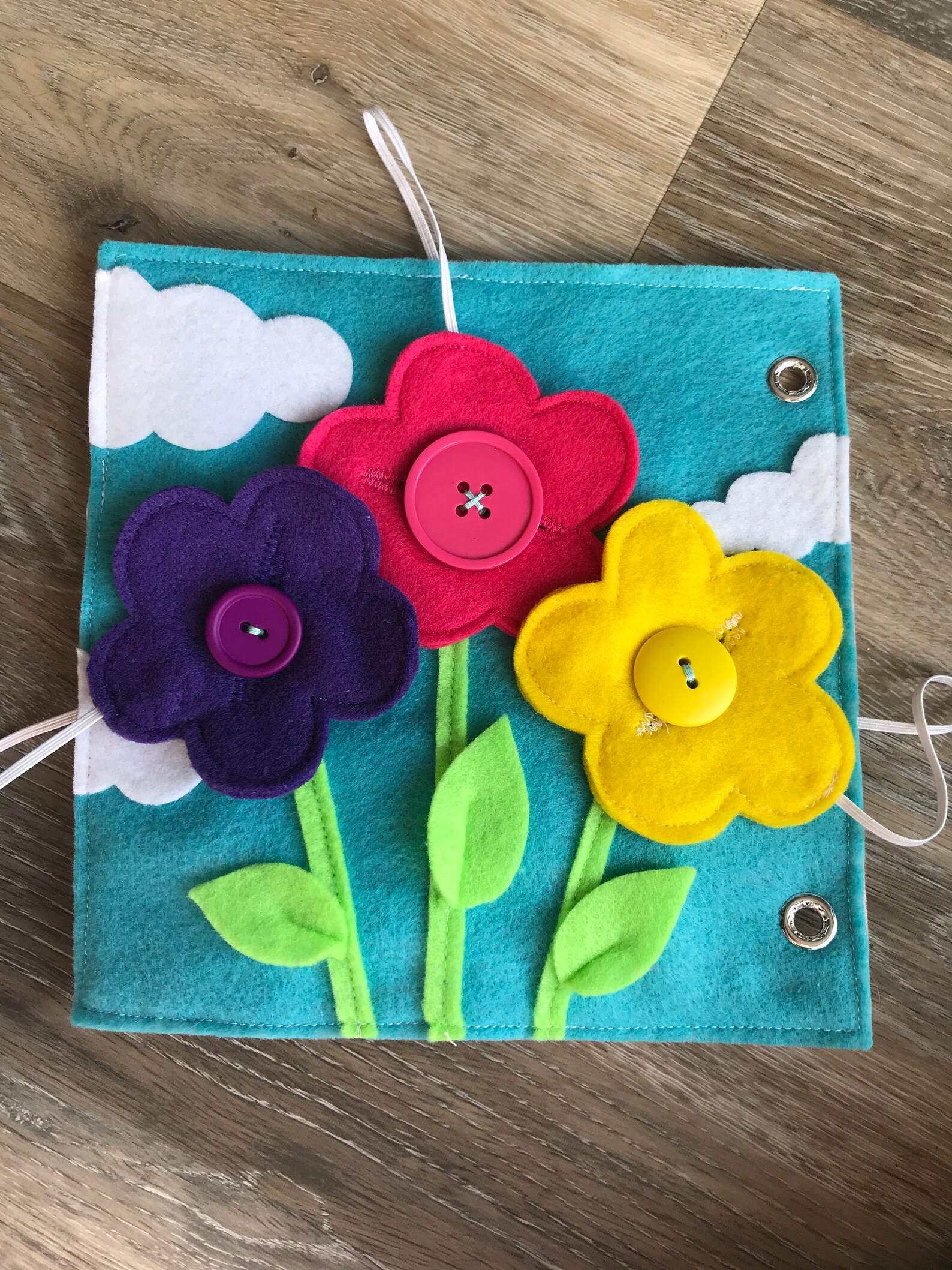 Custom Quiet Book Page Button the Blooms Single | Etsy