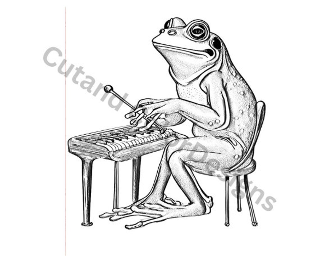 Coloring Book Melody Marsh Musical Frogs Digital Download 8.5 X 11 ...
