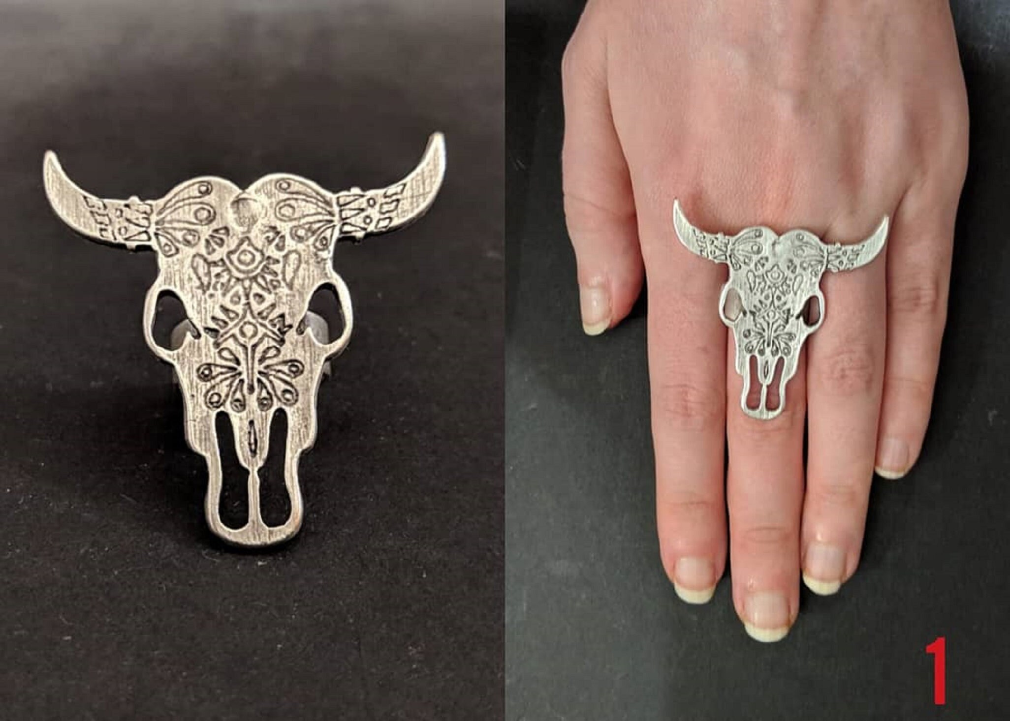 Ring new year bull cow gift symbol of the year tribalfusion | Etsy