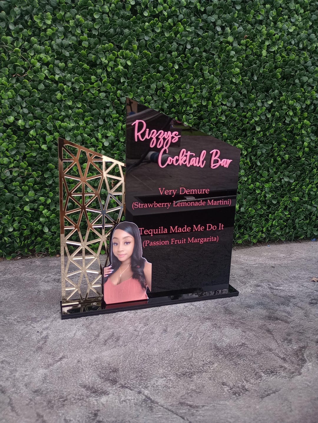 Cocktail Acrylic Menu, Acrylic Drink Sign, Custom Acrylic Menu With ...