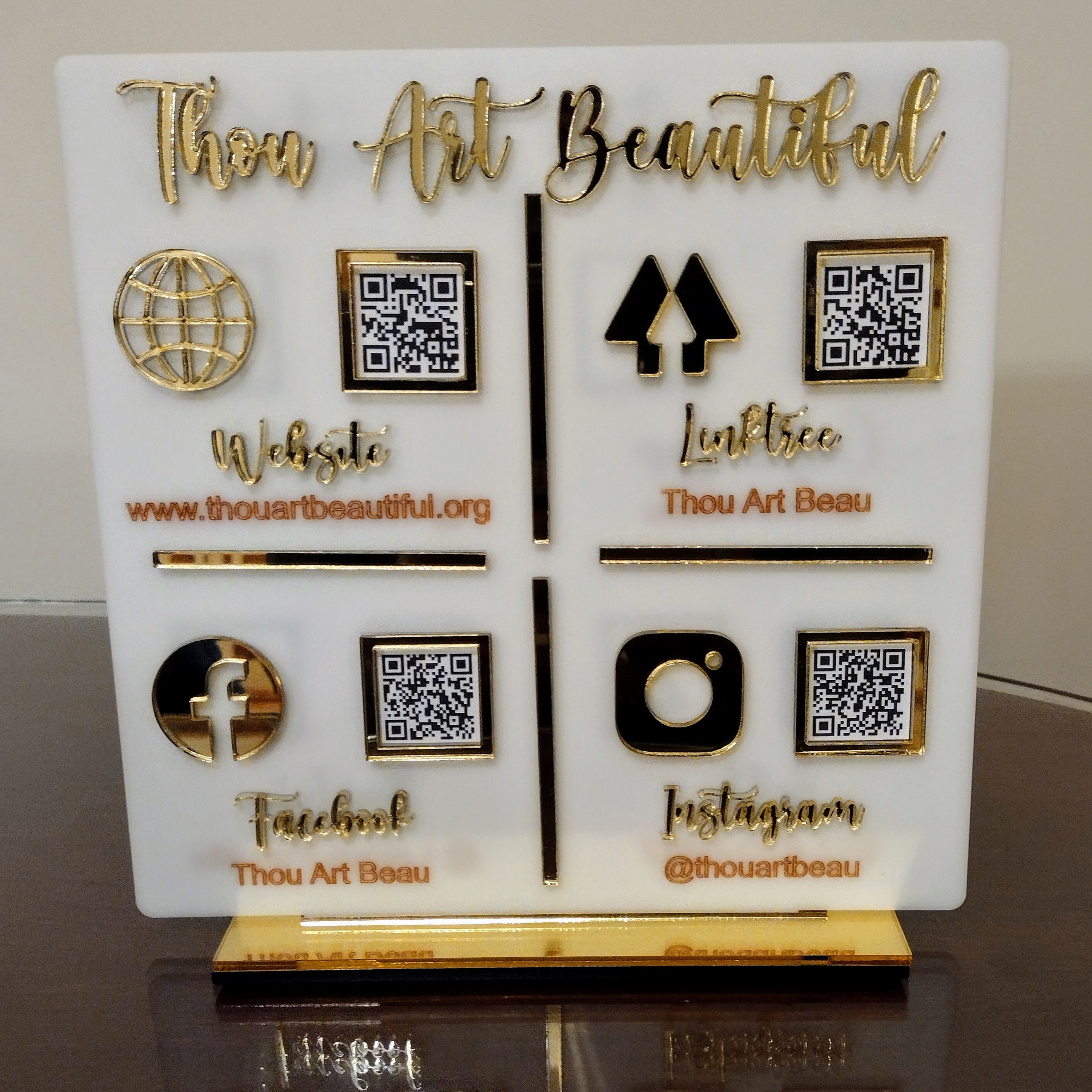 Multi QR Code Acrylic Business Sign Business Sign Gifts - Etsy