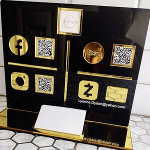 Multi QR Code Acrylic Business Sign Business Sign Gifts - Etsy