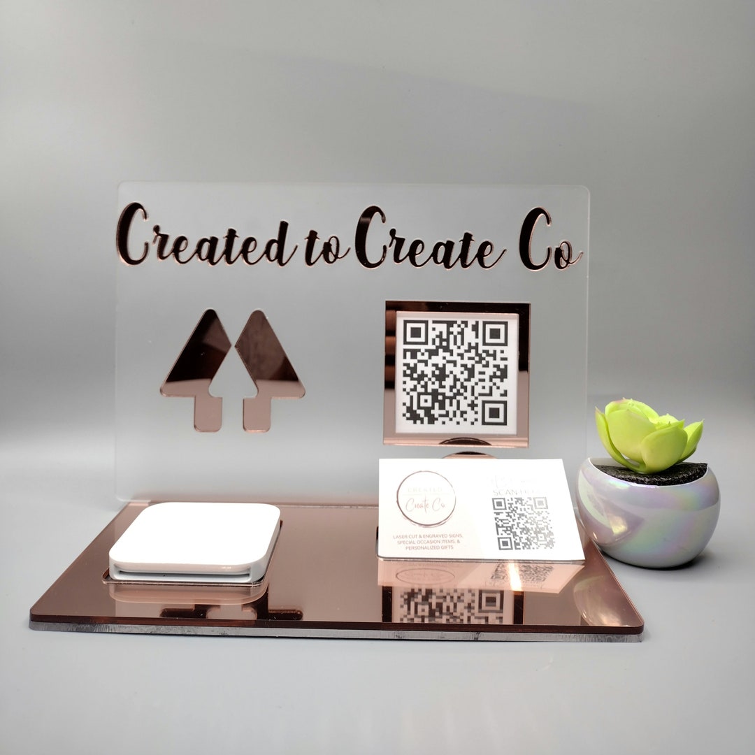 QR Code Sign, Acrylic Business Sign, Business Sign, Qr Code for ...