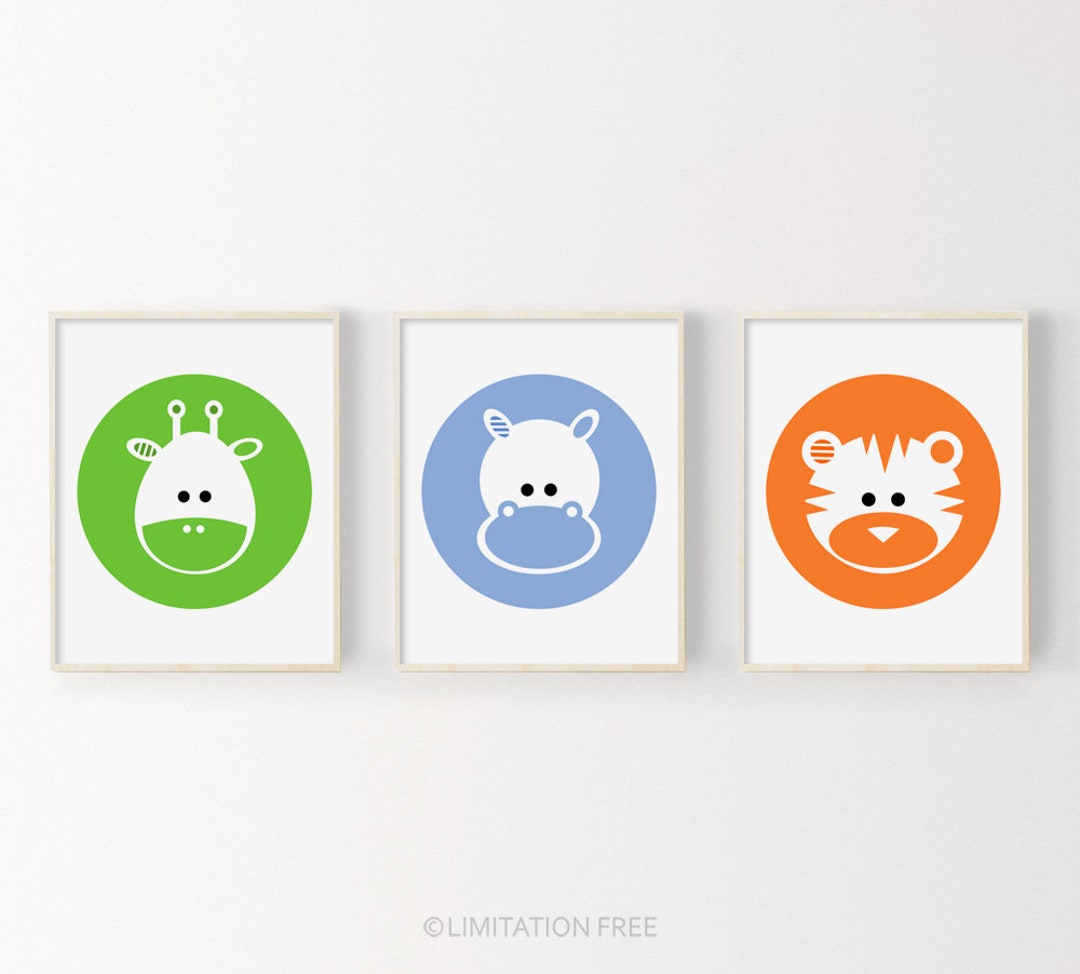 Nursery Wall Art, Set of 3 Nursery Prints, Baby Print, Printable Kids ...