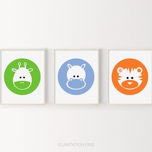 Nursery Wall Art, Set of 3 Nursery Prints, Baby Print, Printable Kids ...
