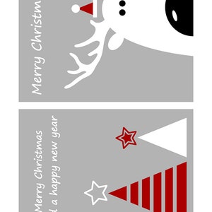 5x7 Printable Christmas Card, Instant Download Merry Christmas Card ...