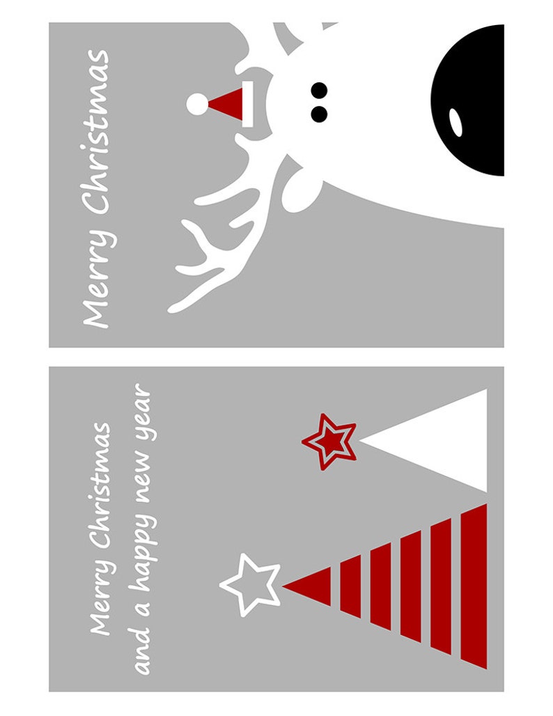 5x7 Printable Christmas Card Instant Download Merry Christmas - Etsy
