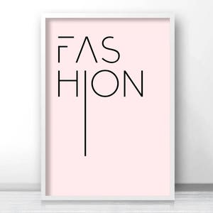 Digital Download Print, Pink Fashion Print, Pink Wall Art, Instant ...