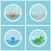 Under the Sea Party Printable Circles, Ocean Printable Cupcake Toppers ...