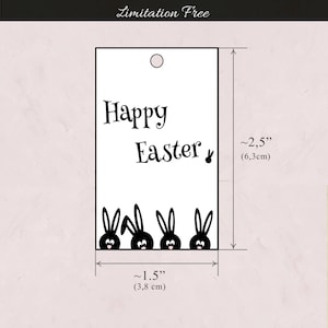 Easter Bunny Gift Tags, Printable Easter Tags, Easter Printable Gift ...