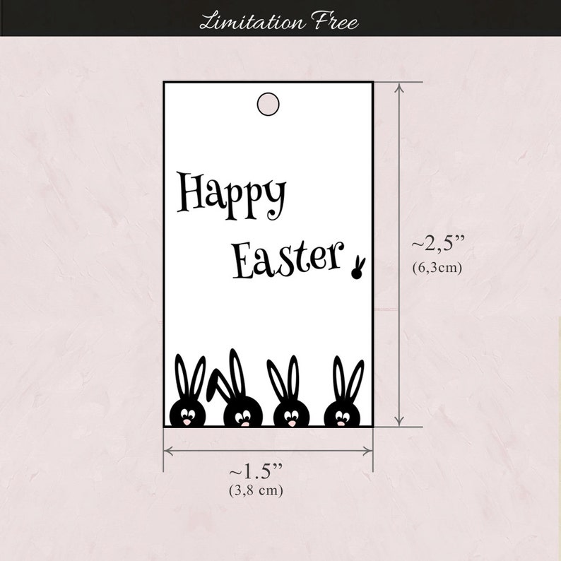 Easter Bunny Gift Tags Printable Easter Tags Easter | Etsy
