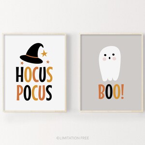 Cute Ghost Halloween Printable, Kids Halloween Decor, Kids Halloween ...