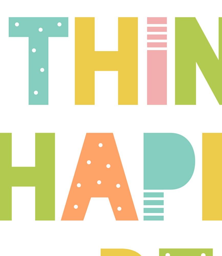 Nursery Wall Art Be Happy Kids Art Print Printable Nursery | Etsy