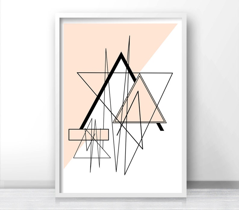 Digital Download Geometric Wall Art Printable Art Modern | Etsy