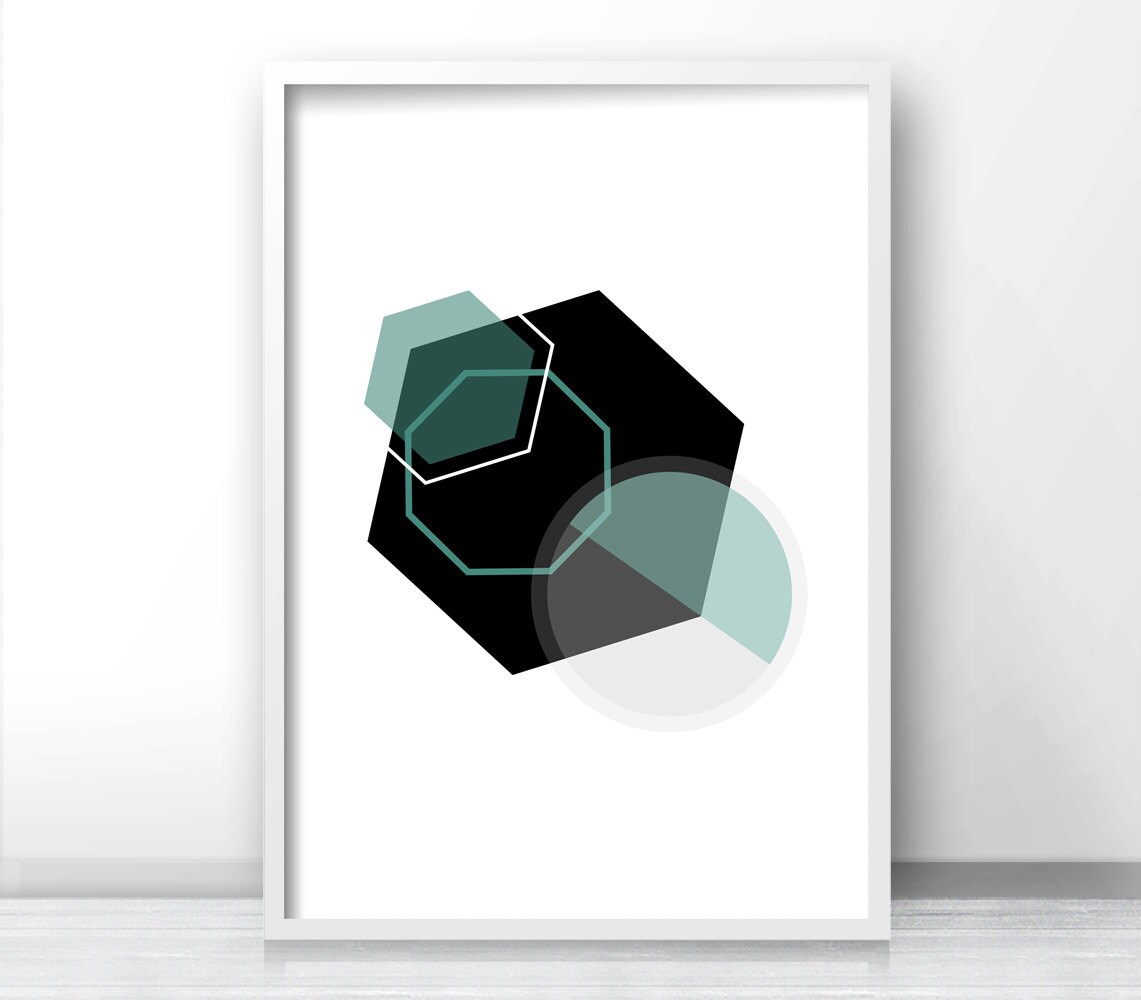 Geometric Wall Art Print Instant Download Printable Art | Etsy