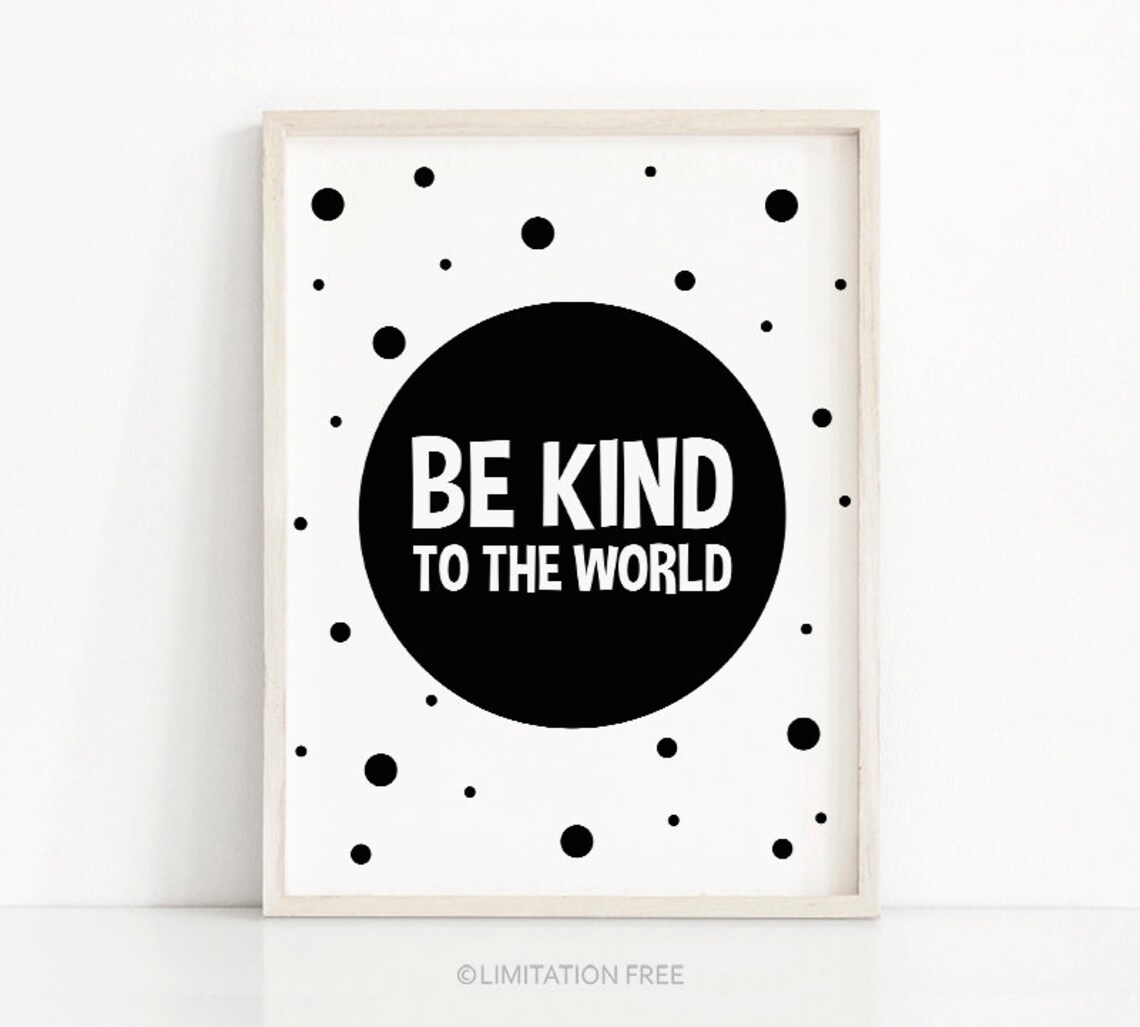 Be Kind Nursery Print Instant Download Printable Art Kids | Etsy