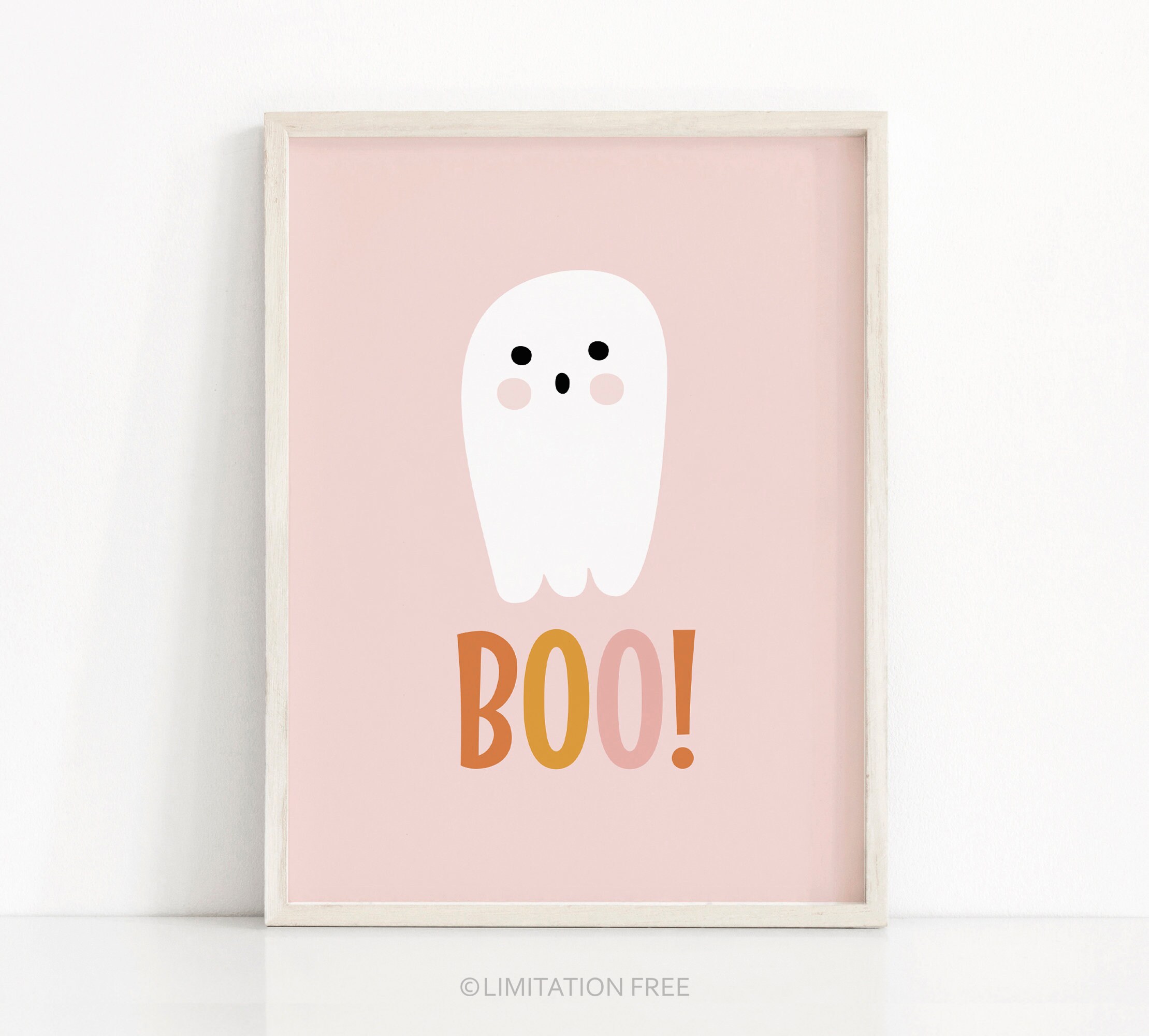 Cute Halloween Print Halloween Printable Cute Ghost Wall - Etsy