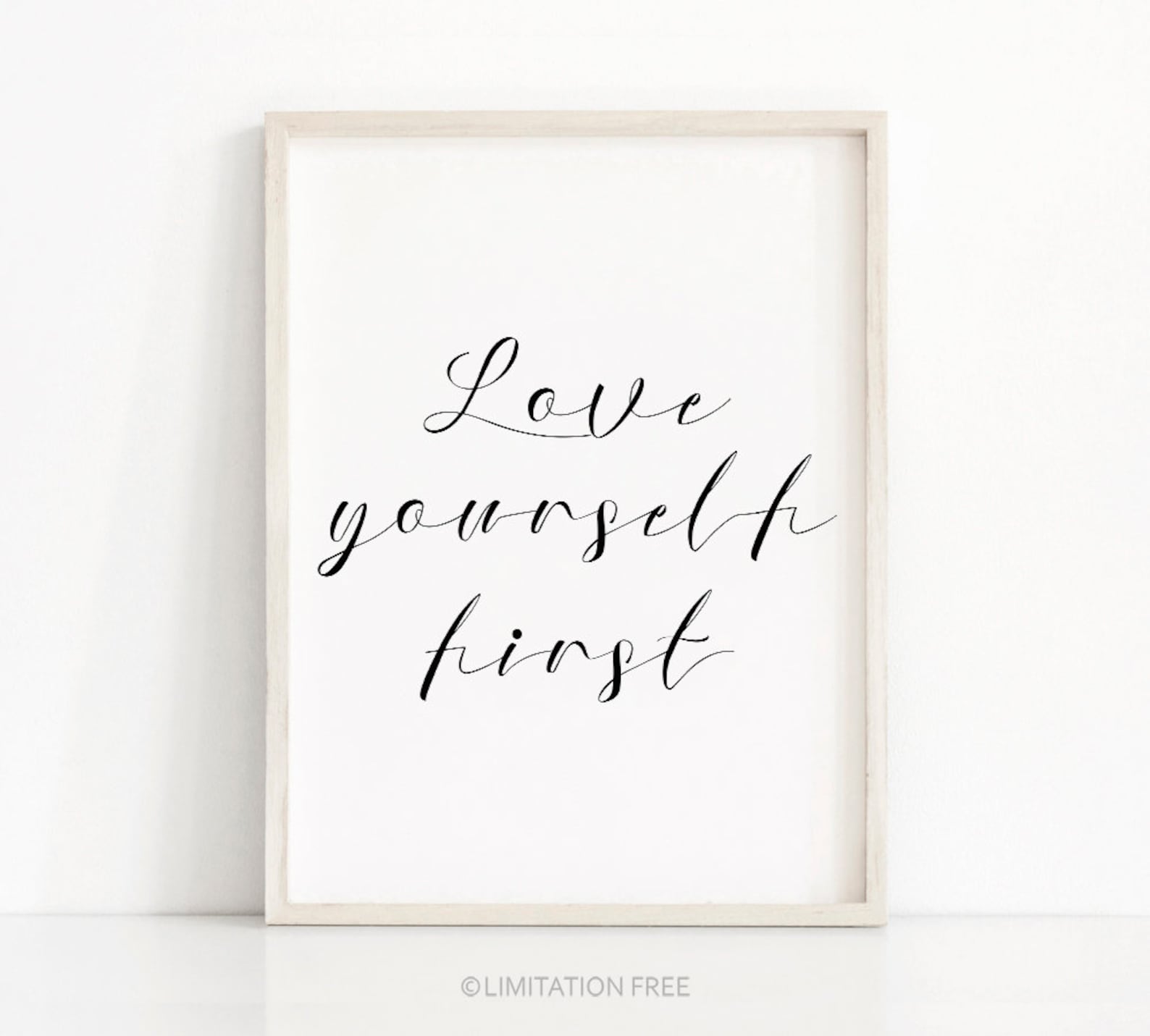 Love Yourself First Wall Art Print Digital Download Art | Etsy