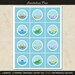 Under the Sea Party Printable Circles, Ocean Printable Cupcake Toppers ...