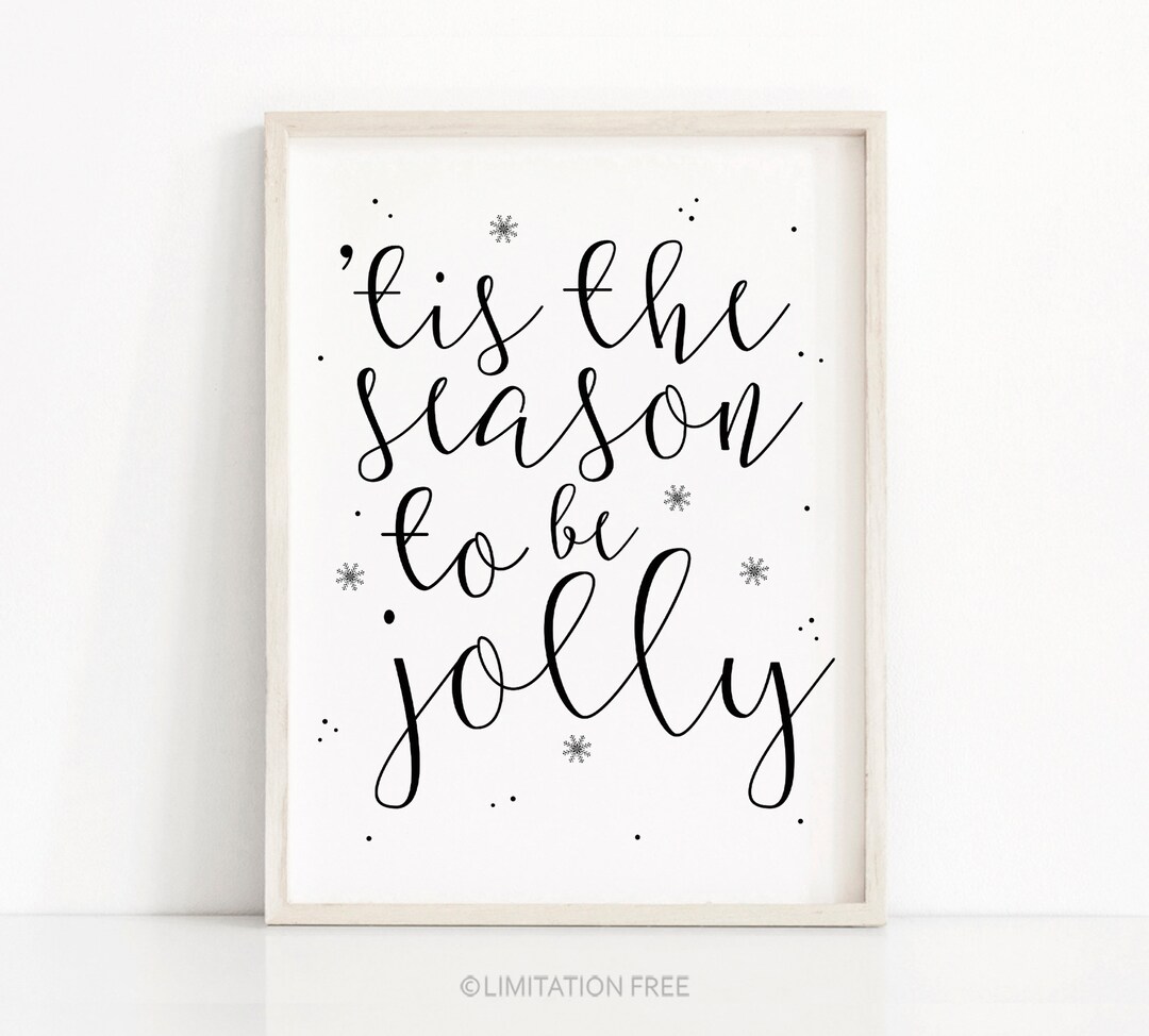 Christmas Print, Instant Download, Printable Christmas Decor, Tis the ...