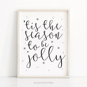 Christmas Print, Instant Download, Printable Christmas Decor, Tis the ...