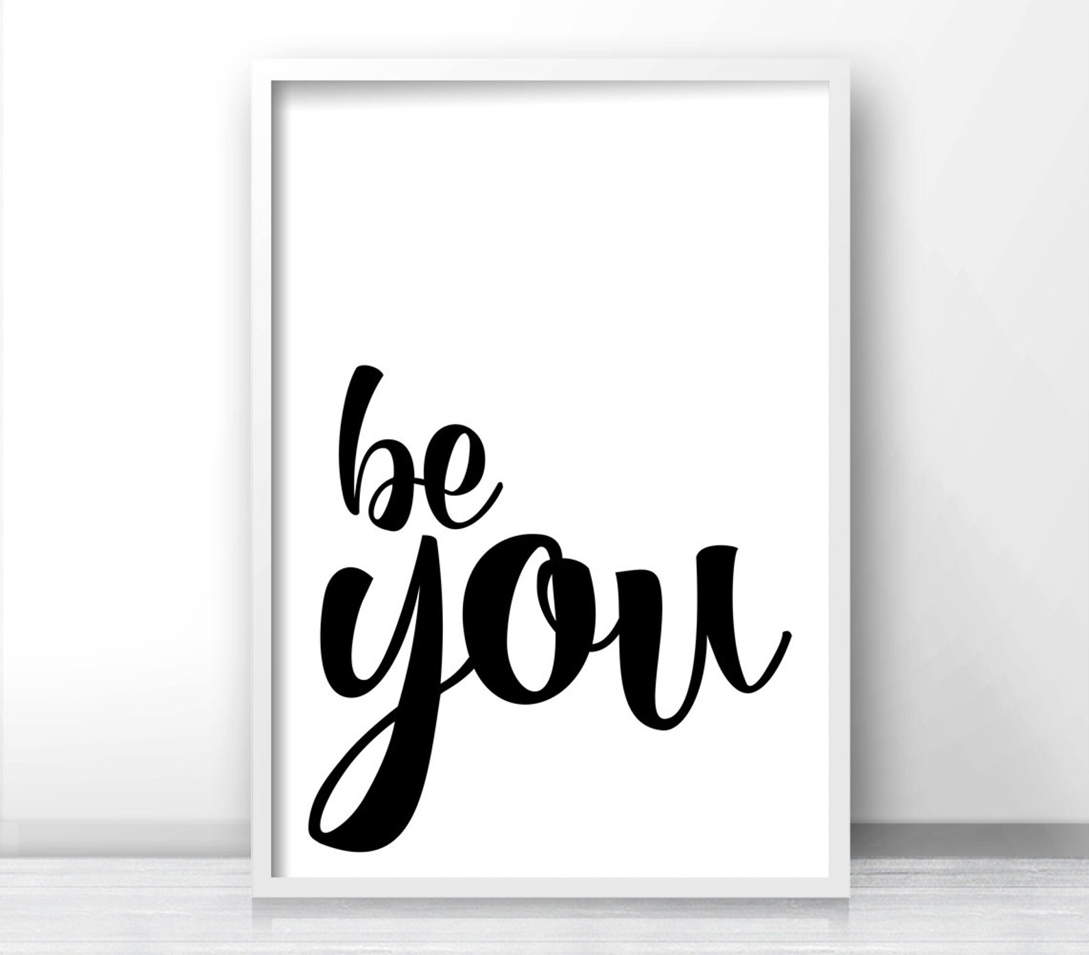 Inspirational Wall Art Print Be You Typography Art Print | Etsy