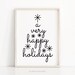 Happy Holidays Printable, Christmas Print, Christmas Printable Art ...