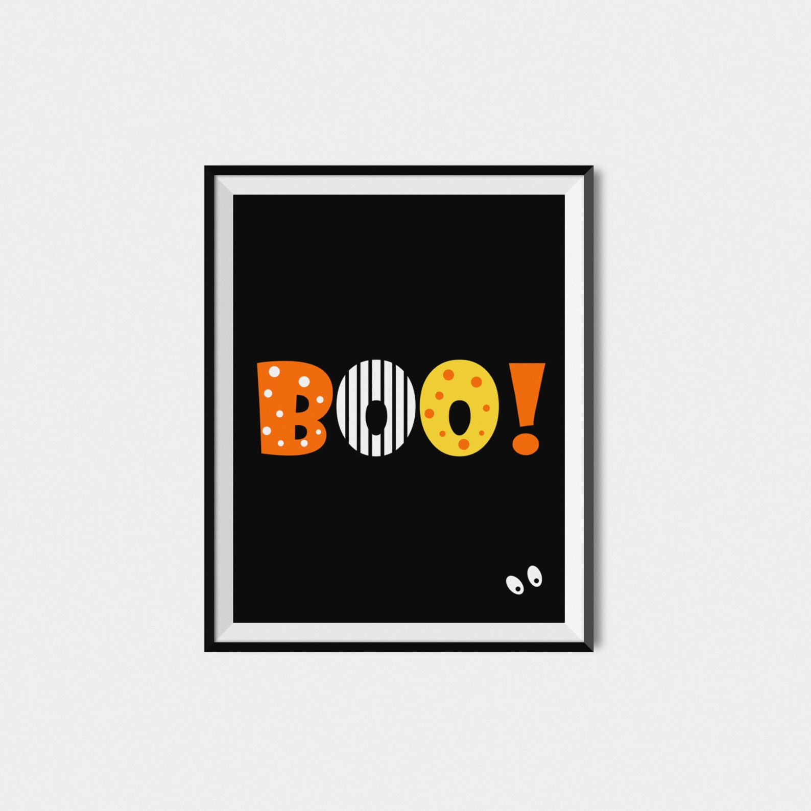 Halloween Printable Boo Sign Digital Halloween Decor | Etsy