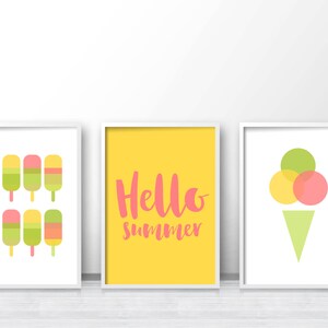 Summer Wall Art Prints, Instant Download Printable Art, Digital ...