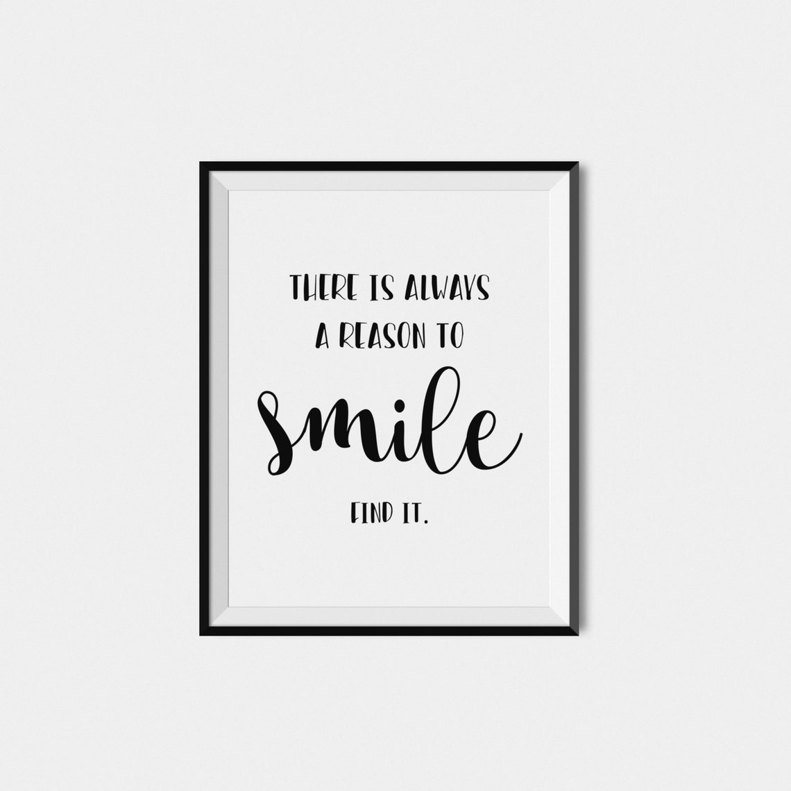 Quote Print Smile Digital Download Art Printable Wall Art - Etsy