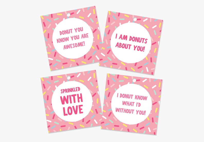 Valentine Printable Tags, I Donut Know What I'd Do Without You ...