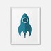 Rocket Ship Nursery Art, Boy Nursery Print, Baby Nursery Wall Art ...