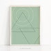 Mint Green Wall Art Print, Instant Digital Download Art, Geometric Art ...