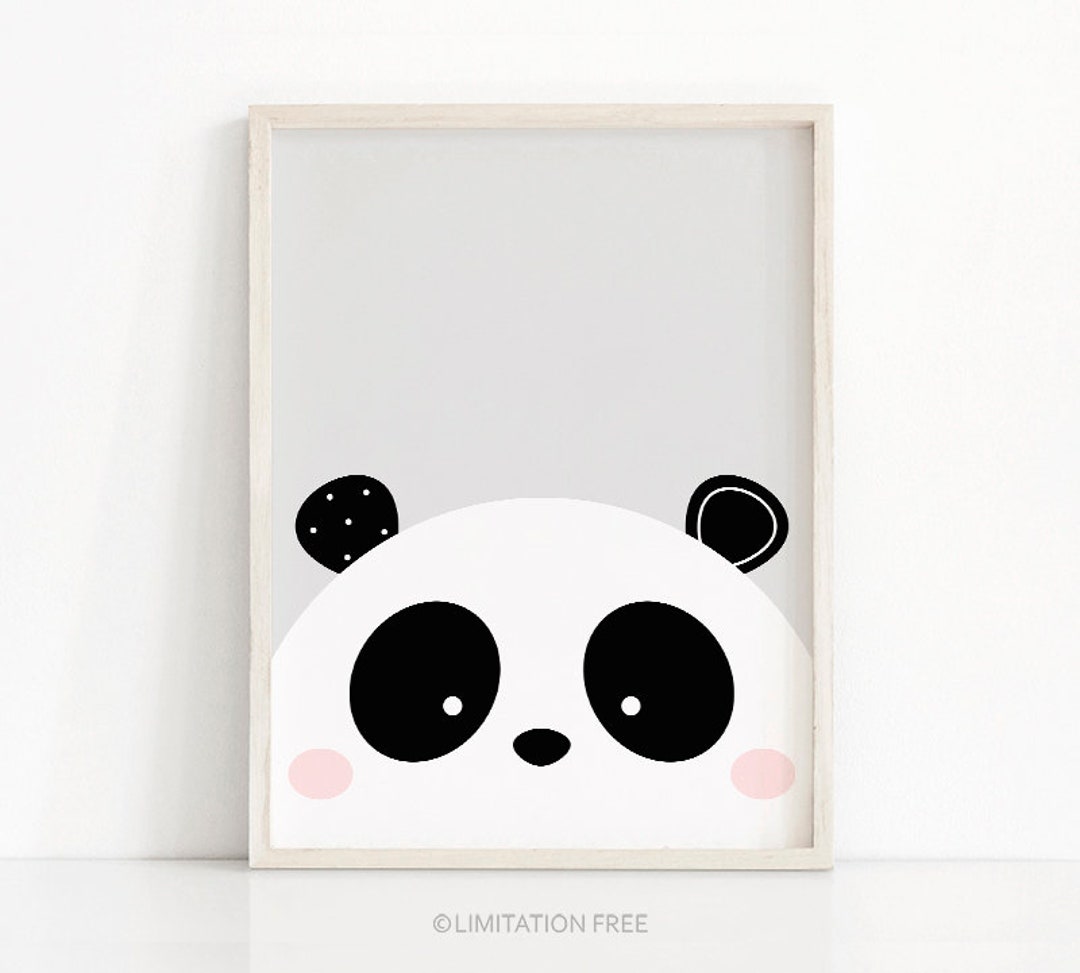 Panda Print, Nursery Art Printable, Instant Download Nursery Print ...