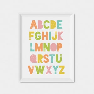ABC Kids Art Print, Nursery Print, Playroom Wall Art, Kids Wall Art ...
