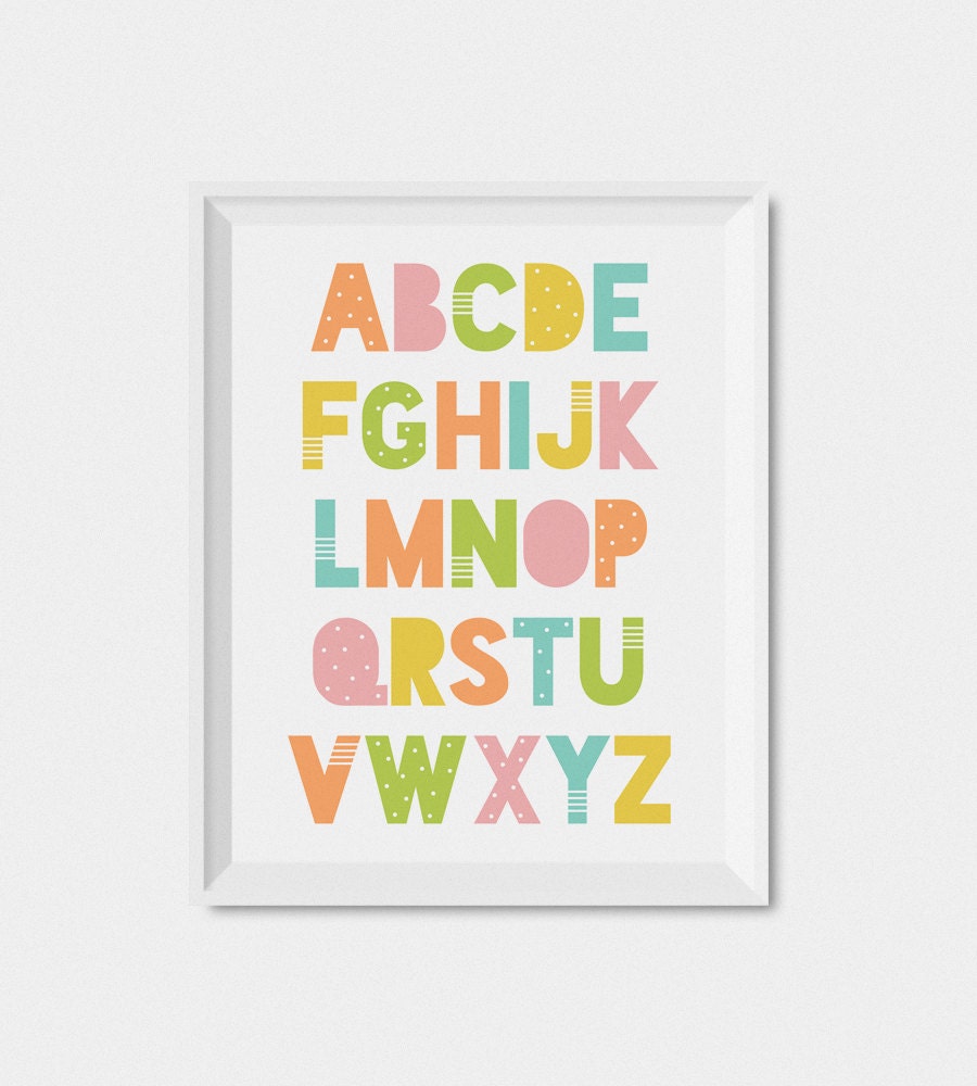 ABC Kids Art Print Nursery Print Playroom Wall Art Kids - Etsy