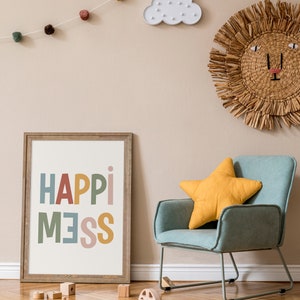 Happimess Kids Print, Printable Playroom Decor, Kids Wall Art, Nursery ...