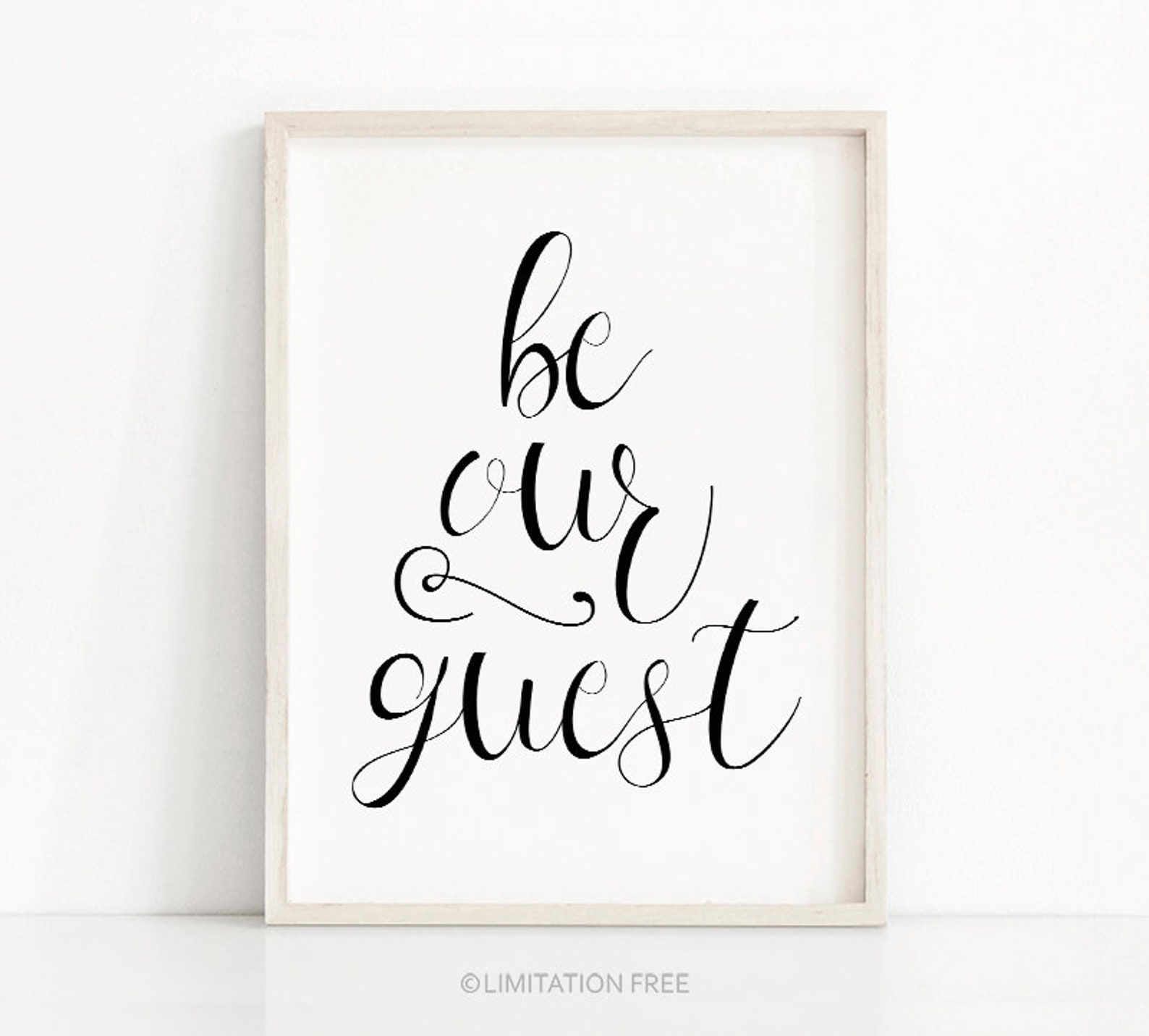 Be Our Guest Print, Home Decor Wall Art Print, Instant Download ...