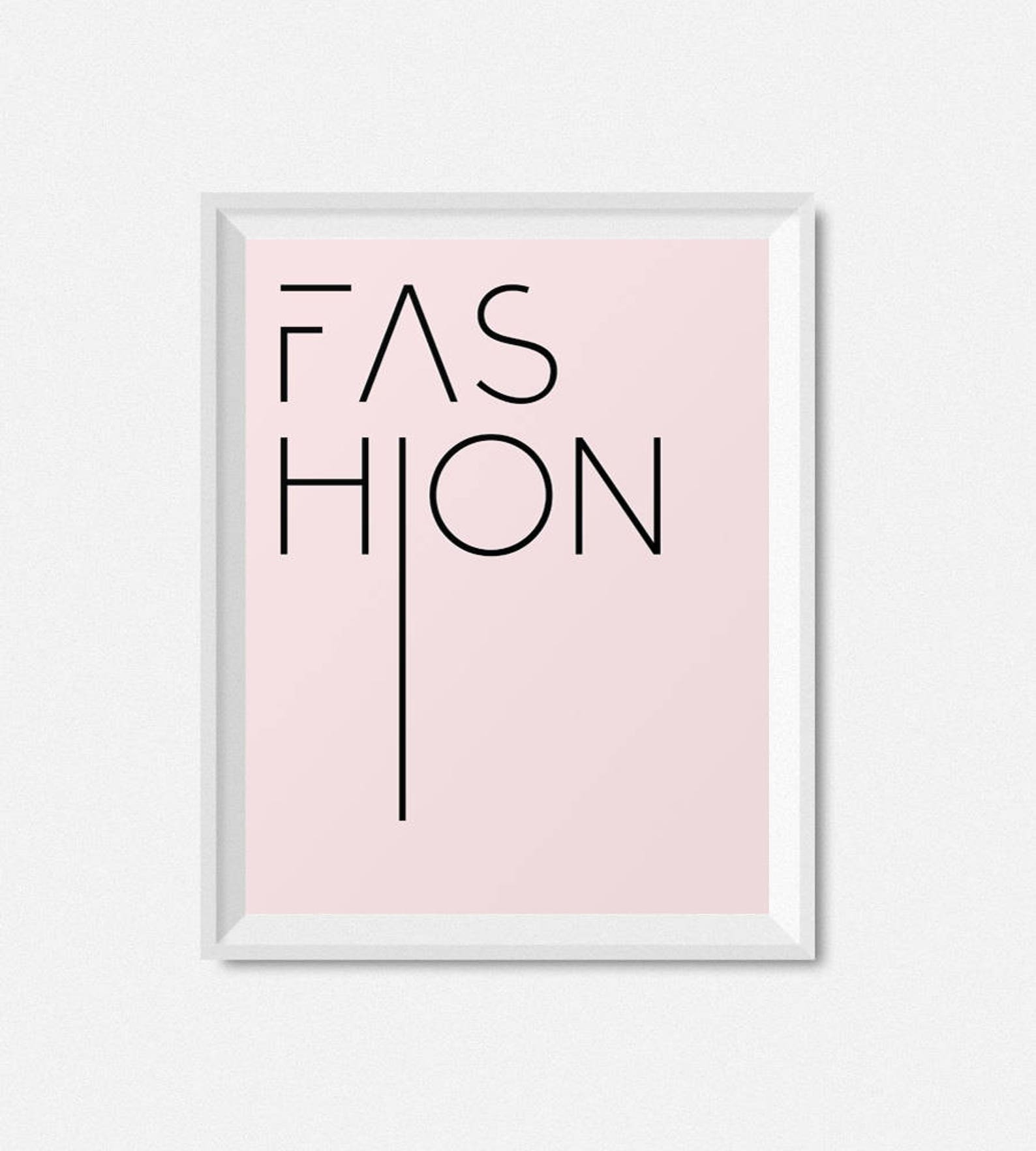 Digital Download Print Pink Fashion Print Pink Wall Art - Etsy